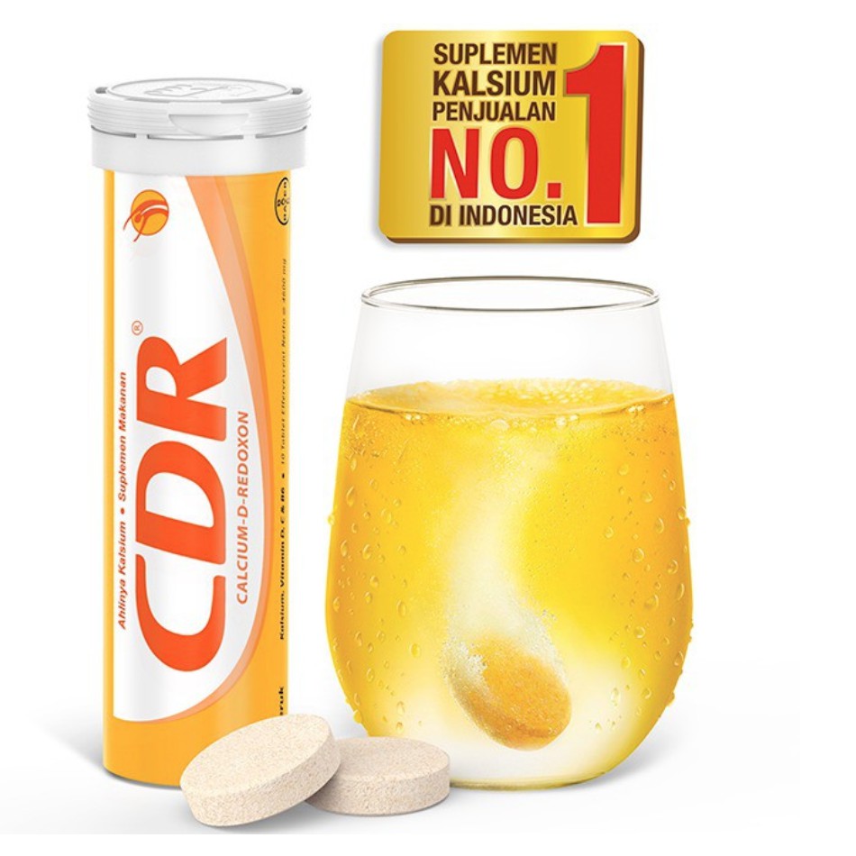 Jual CDR Effervescent Calcium Rasa Jeruk Tube 10 & 15 Tablet | Shopee ...