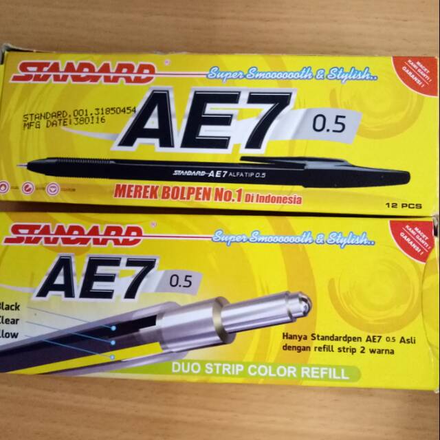 Jual Pulpen Standard AE7 0.5mm 1 pack isi 12 | Shopee Indonesia