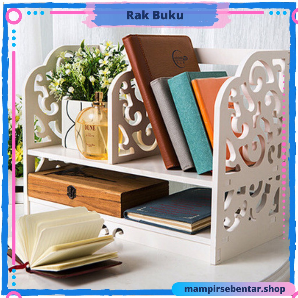 Jual Rak Buku Kayu Rak Buku Dinding Meja Rak Buku Kayu Minimalis Lemari ...