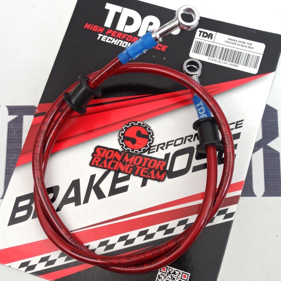 Jual Selang Rem Cakram Depan / Brake Hose TDR Racing Original Ukuran 35" Inch / 90cm Merah ...