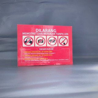 Jual Stiker Larangan Memotret & Merekam | Stiker Dilarang Memotret ...
