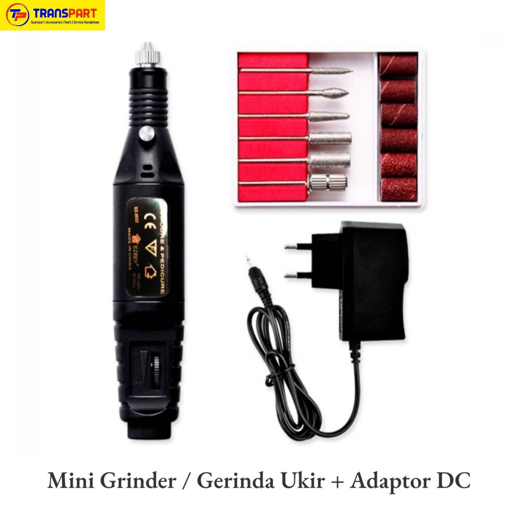Jual Tool Mini Grinder Grafir Bor Potong Gerinda Ukir + Adaptor DC ...