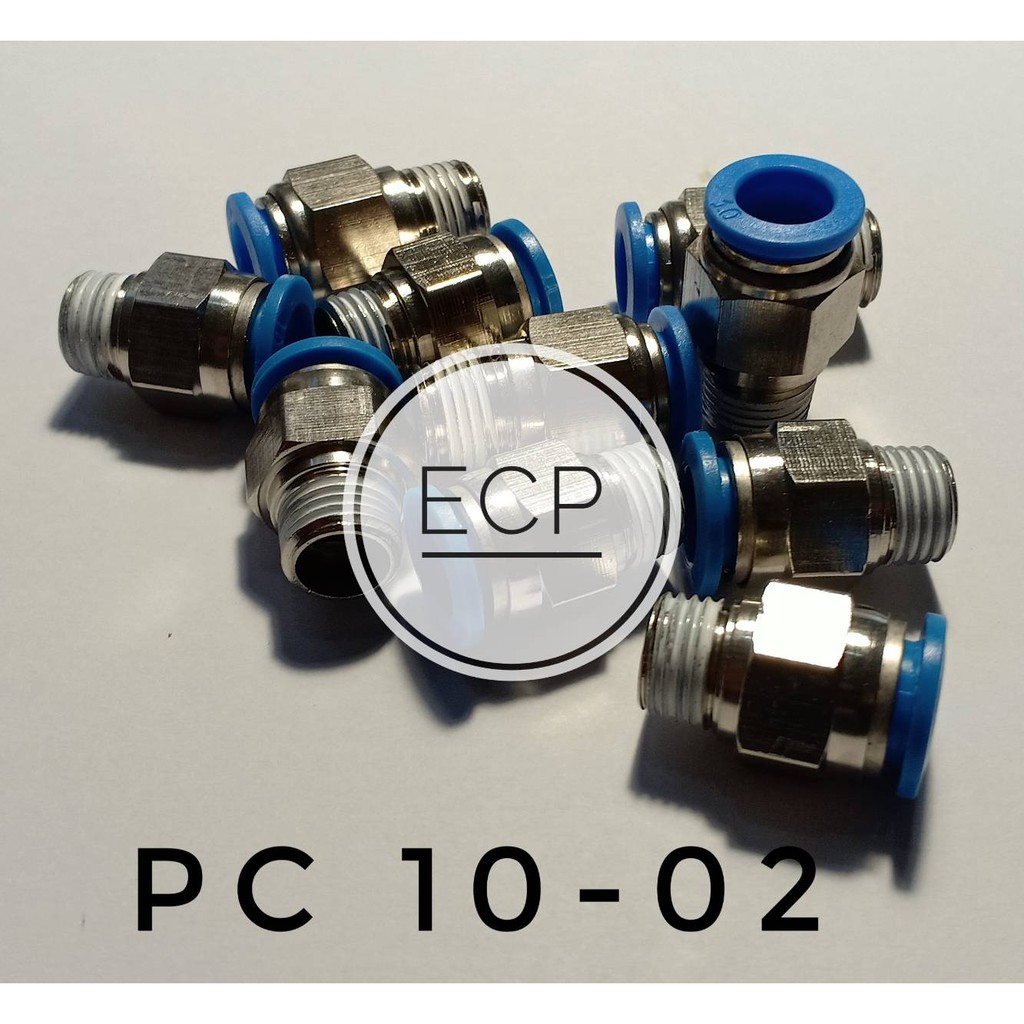 Jual NEPEL ANGIN FITTING PNEUMATIC STRAIGHT FITTING 10 X 1/4" | Shopee ...