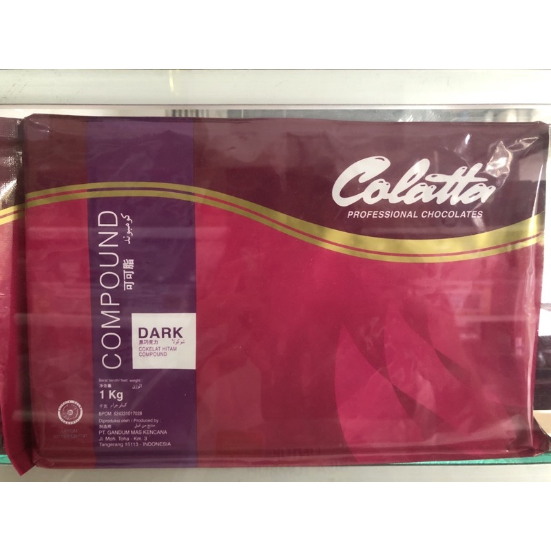 Jual Colatta Professional Chocolates Dark Compound 1 Kg kemasan asli ...