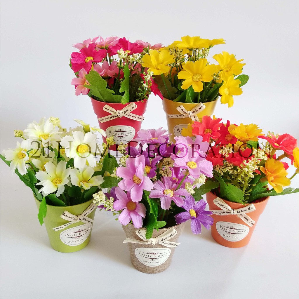 Jual Vas Bunga Mini Pretty Flower Pot Bunga Artificial Pajangan ...