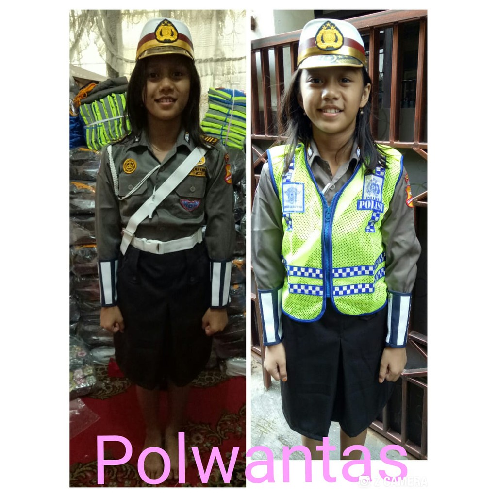 Jual TOKO CANARO Baju polisi anak setelan komplit / seragam Polwan anak ...