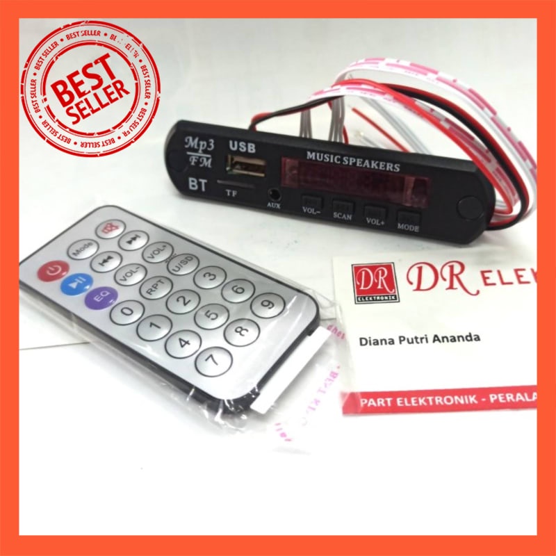 Jual Kit Mp3 Bluetooth Module Player TF USB AUX Radio FM Remot Remote ...