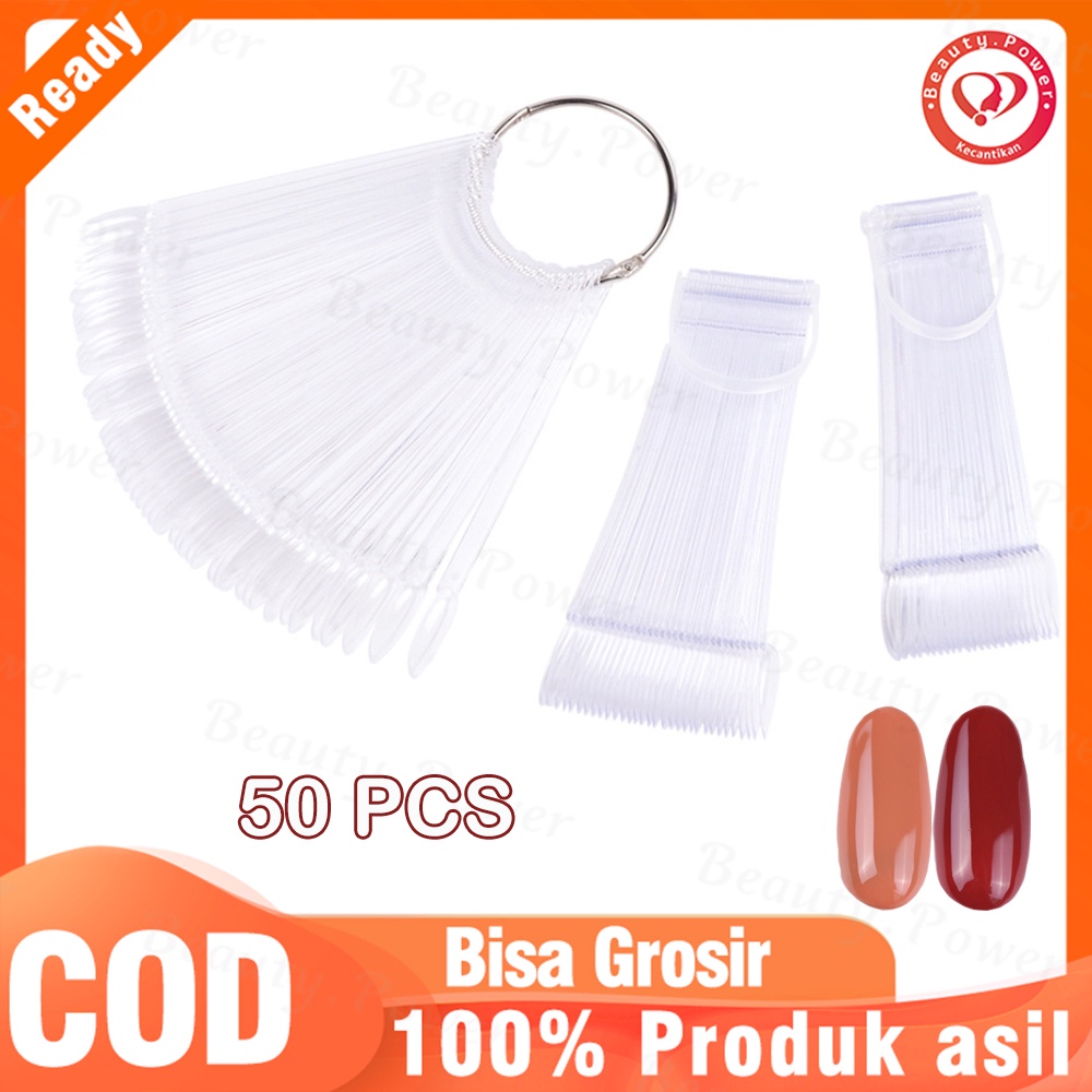 Jual 50pcs warna display kuku nail art kutek gel Alat latihan warna ...