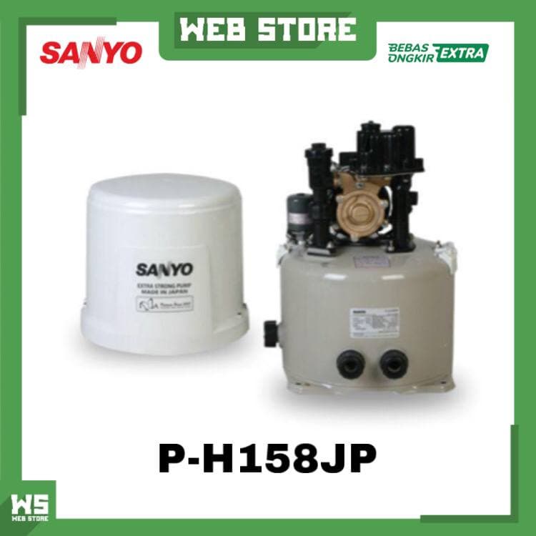 Jual Pompa Air Sumur Dangkal Otomatis Sanyo P-H158JP Water Pump Japan ...