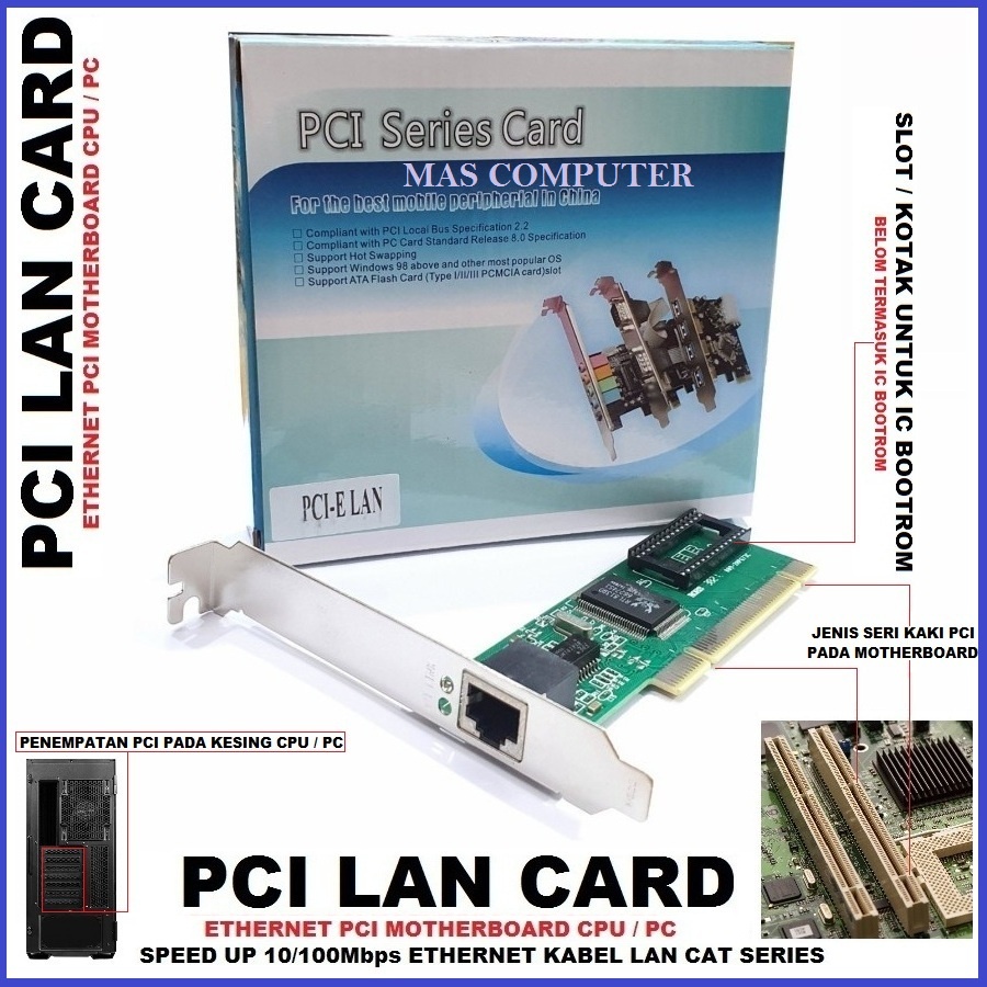 Jual PCI LAN / LAN CARD PCI / LAN CARD PCI INTERNAL / PCI LAN ETHERNET ...