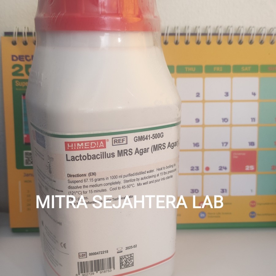 Jual LACTOBACILLUS MRS AGAR (MRS AGAR) 500 GRAM HIMEDIA GM641 ...