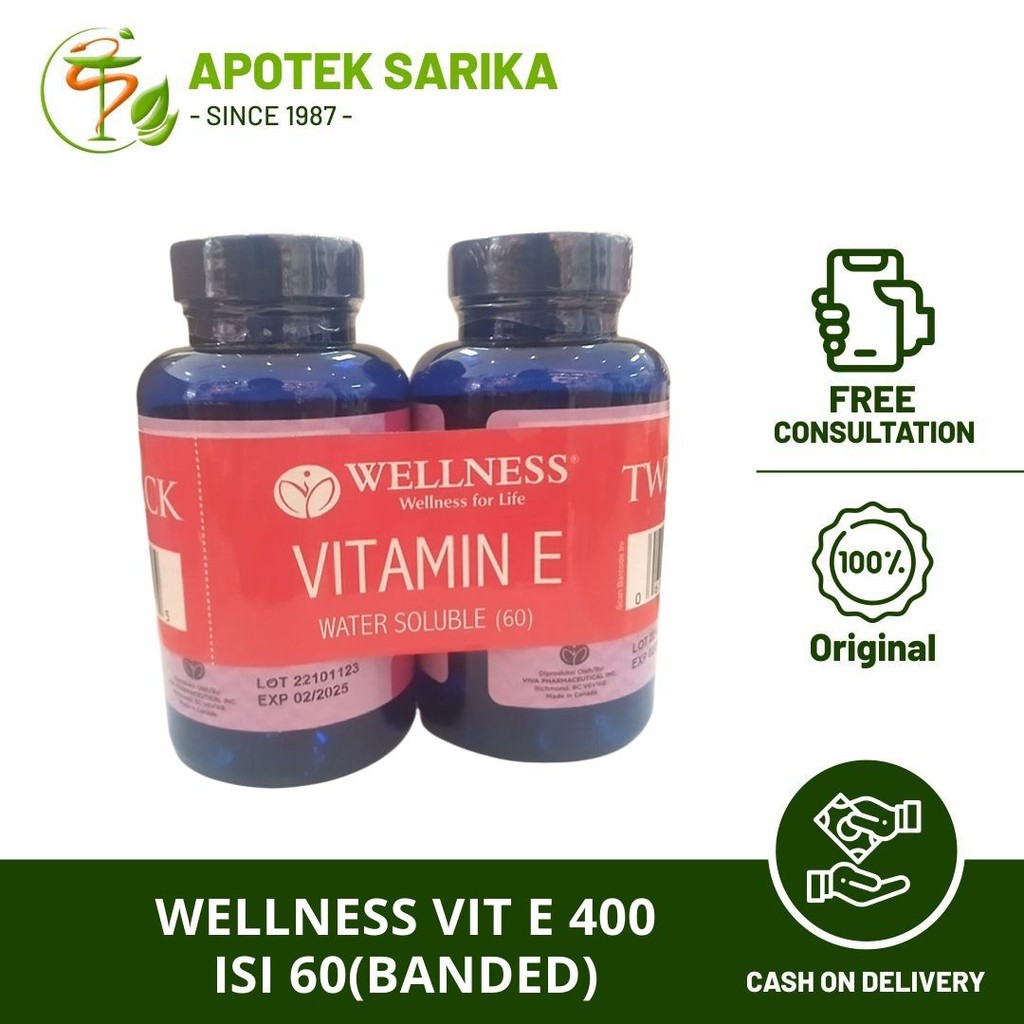 Jual WELLNESS VIT E 400 ISI 60 (BANDED) | Shopee Indonesia