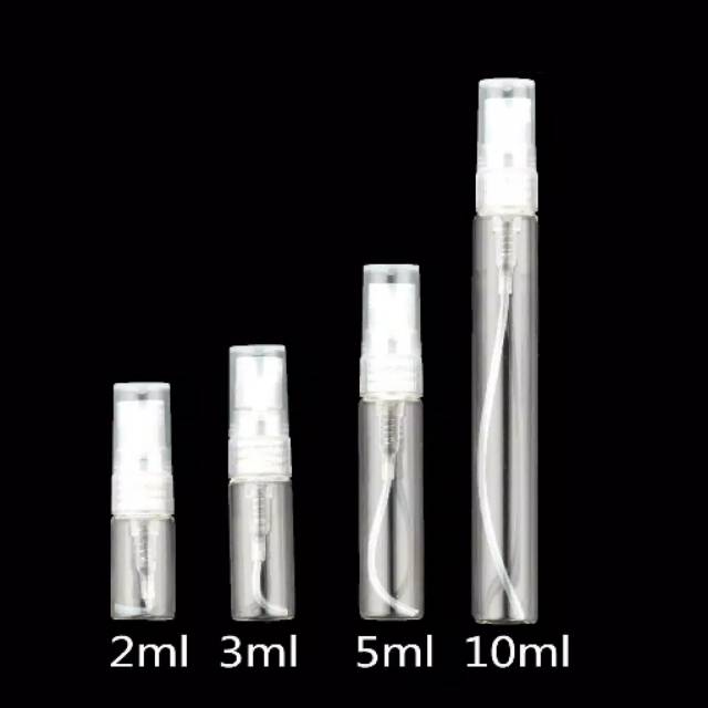 Jual Botol parfum spray (decant) 5 ml kaca transparan isi 5 pcs ...