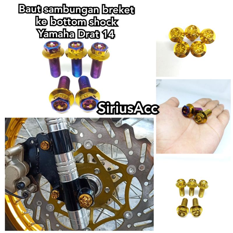 Jual Baut Probolt Sambungan Breket Kaliper Ke Bottom Shock Baut Breket Kaliper Universal ...