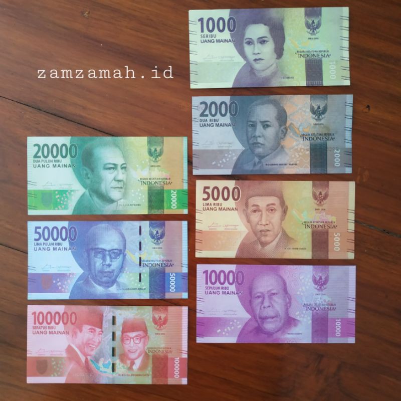 Jual 50 lembar Uang mainan mirip asli untuk mahar / edukasi anak ...