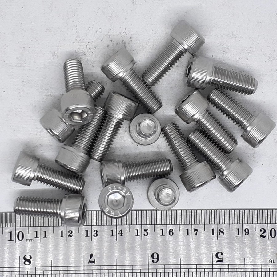 Jual BAUT L M8X20 STAINLESS M8 X 20 SS SUS 304 KUNCI L6 BAUT 13 PANJANG 2CM 2 CM HEAD SOCKET ...