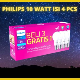 Jual LAMPU Philips PHILLIPS LED MultiPack MyCare LedBulb 10W 6500K Putih PAKET ISI 4 PCS ...