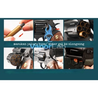 Jual mainan pistol anak replika toy gun revolver colt python 357 peluru ...