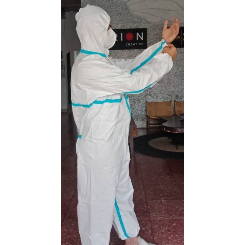Jual Baju APD Hazmat Suit / Coverall Hazmat Suit Standar Medical ...