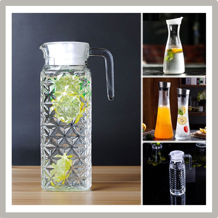 Jual Water Pitcher Water Jug Botol Tempat Minum Akrilik 1,1 Liter Motif ...