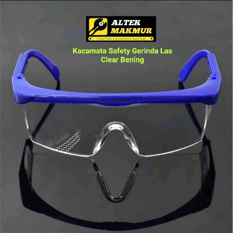 Jual Kacamata Kaca Mata Safety Goggle Las Gurinda Gerinda Clear Bening ...