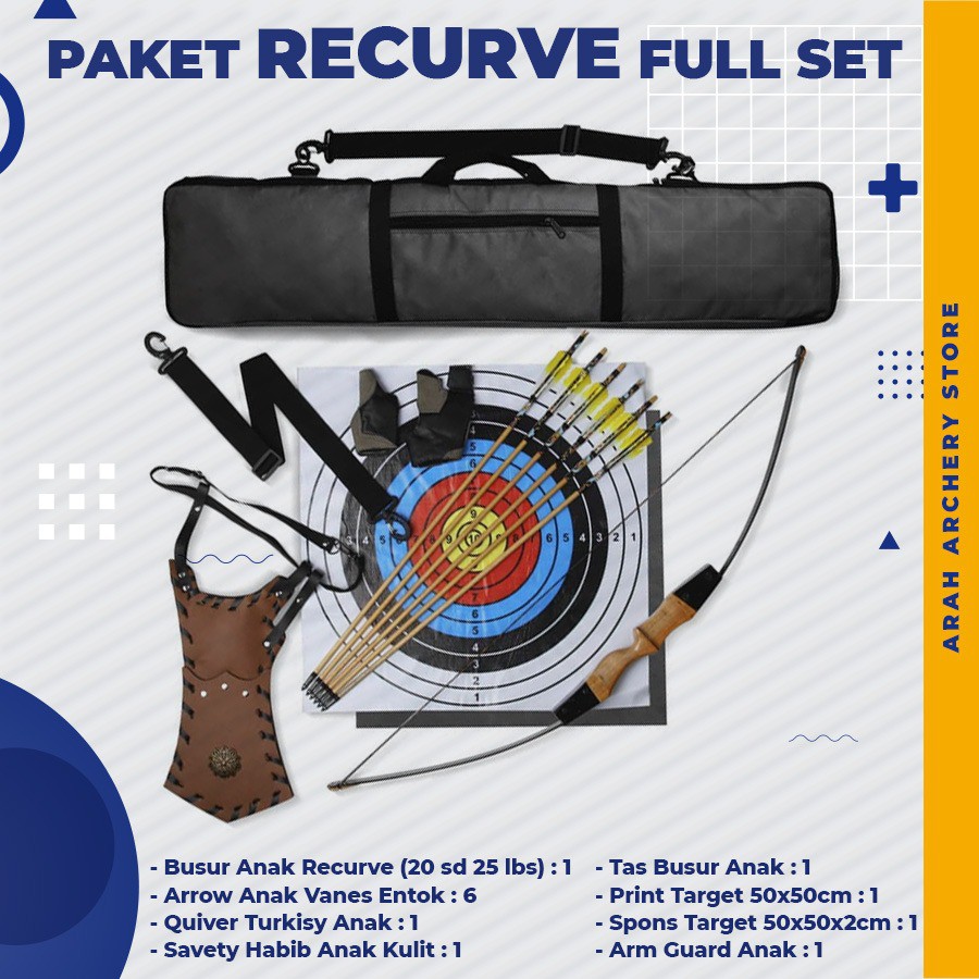 Jual Paket Busur Recurve Full Set | Shopee Indonesia