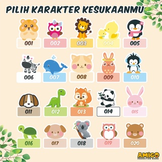 Jual Stiker Label Nama Hewan Animal Sticker Lucu Sticker Buku Stiker ...