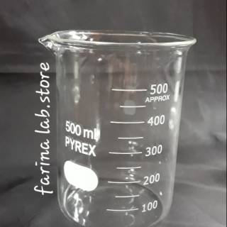 Beaker Glass/Gelas Kimia 500ml Pyrex Class A | Shopee Indonesia