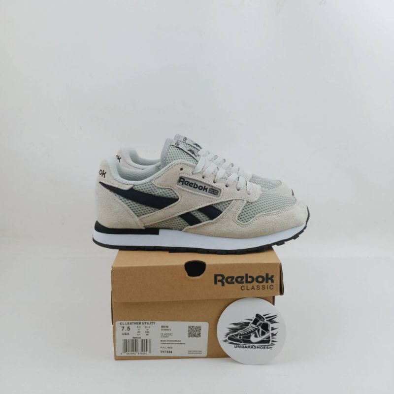 Jual Sepatu Reebok Classic Leather Grey White Black | All Colour ...