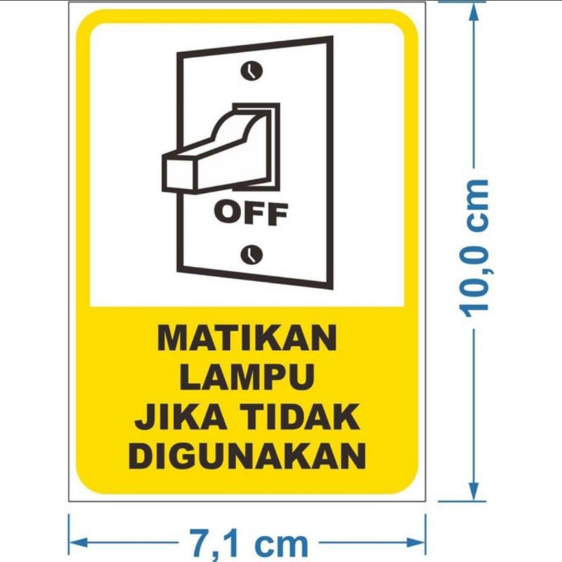 Jual STIKER VINYL HEMAT ENERGI MATIKAN LAMPU 7X10cm | Shopee Indonesia