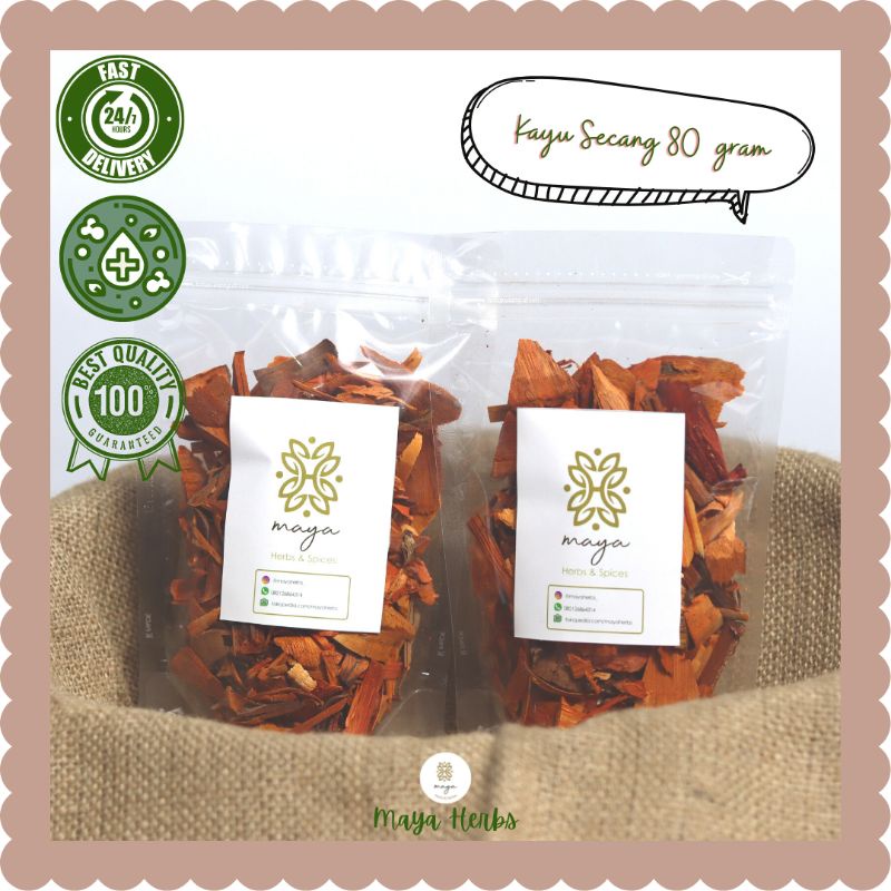 Jual Kayu Secang Kering 80 gram / Soja jawa ( Caesalpinia Sappan ...