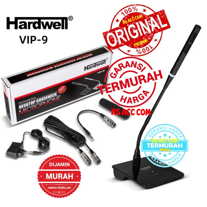 Jual Mic Conference Hardwell VIP 9 Microphone Podium Hardwell ORIGINAL Resmi | Shopee Indonesia