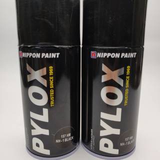 Jual PYLOX NIPPON PAINT BLACK 157 HITAM CAT SEMPROT CAT BODY CAT BESI 300cc | Shopee Indonesia