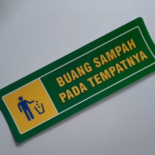 Jual Stiker Tempat Sampah | Stiker Buang Sampah Pada Tempatnya | Shopee ...