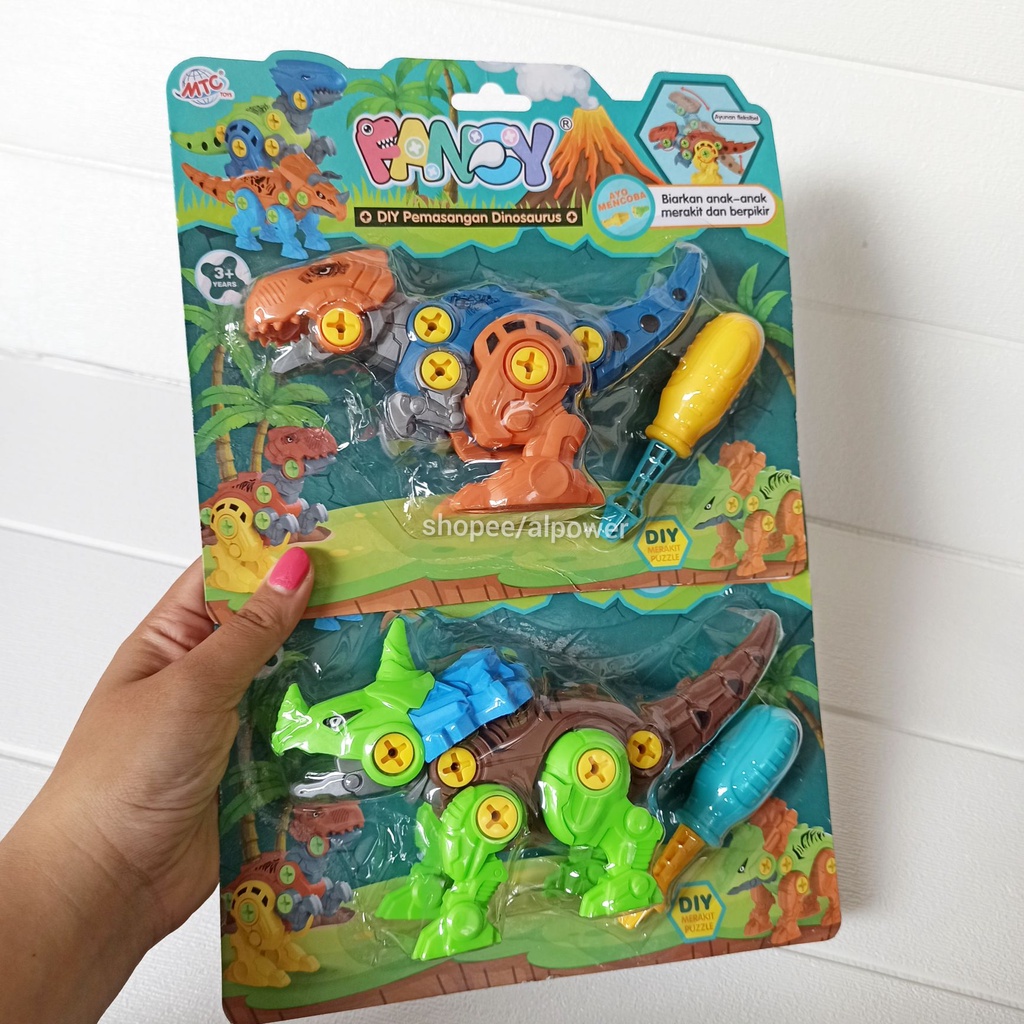 Jual Mainan DIY Dino Plus Obeng Do It YourSelf Bongkar Pasang | Shopee ...