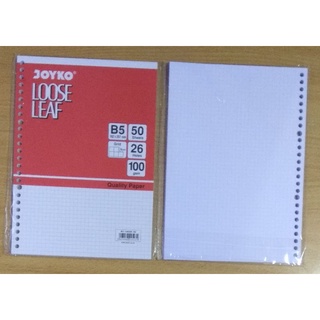 Jual Loose Leaf / isi kertas file binder Grid Matematika kotak kecil Joyko B5-100GR-50 isi 50 ...