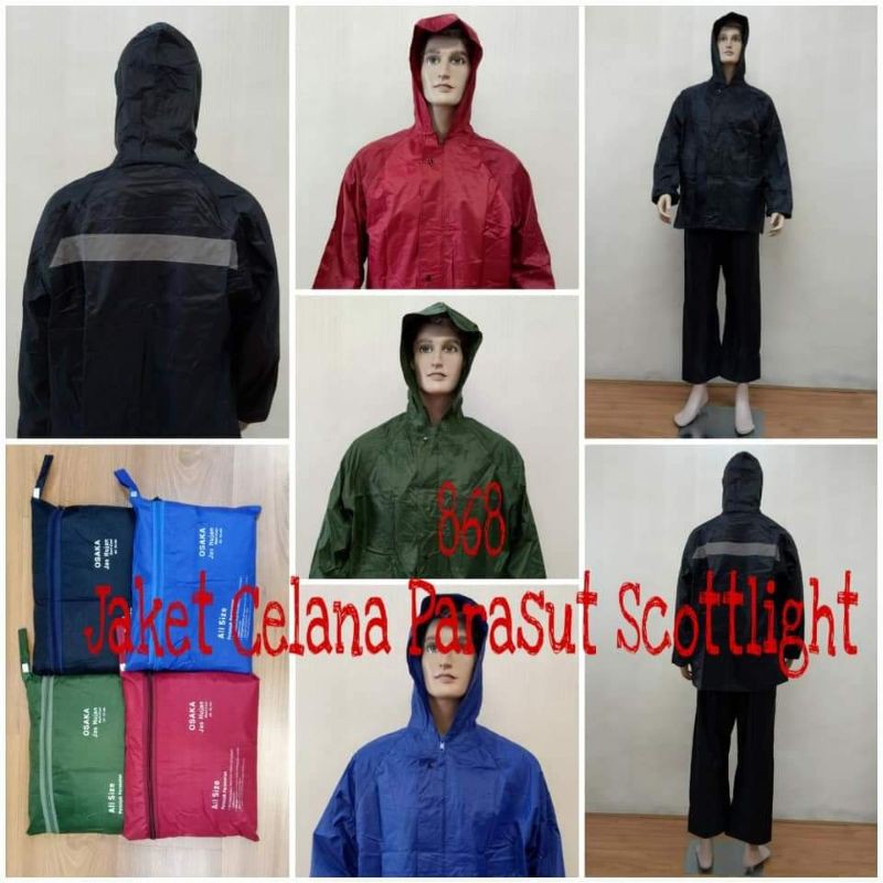 Jual JAS HUJAN Parasut Scottligt OSAKA 868 STELAN (JAKET DAN CELANA ...