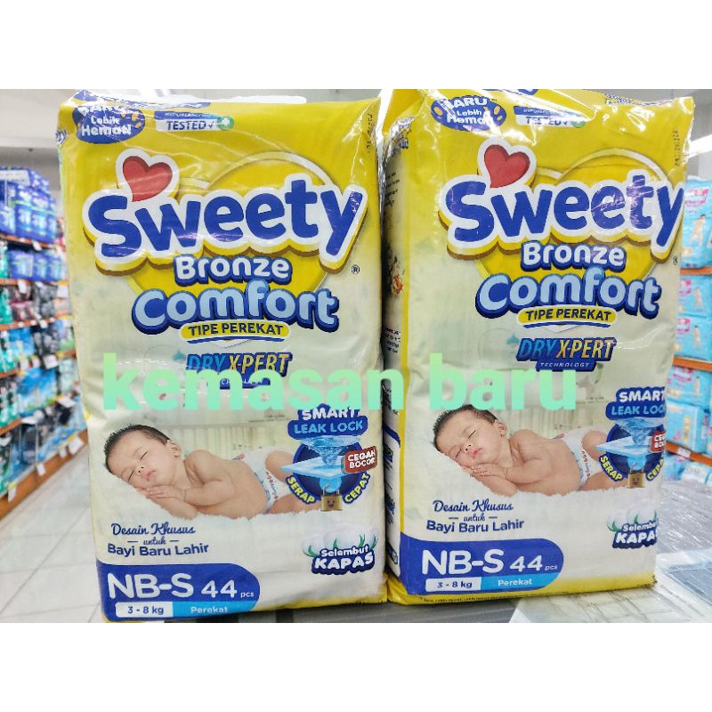 Jual Popok Bayi Baru Lahir SWEETY Newborn NB-S44 [ KEMASAN BARU ...
