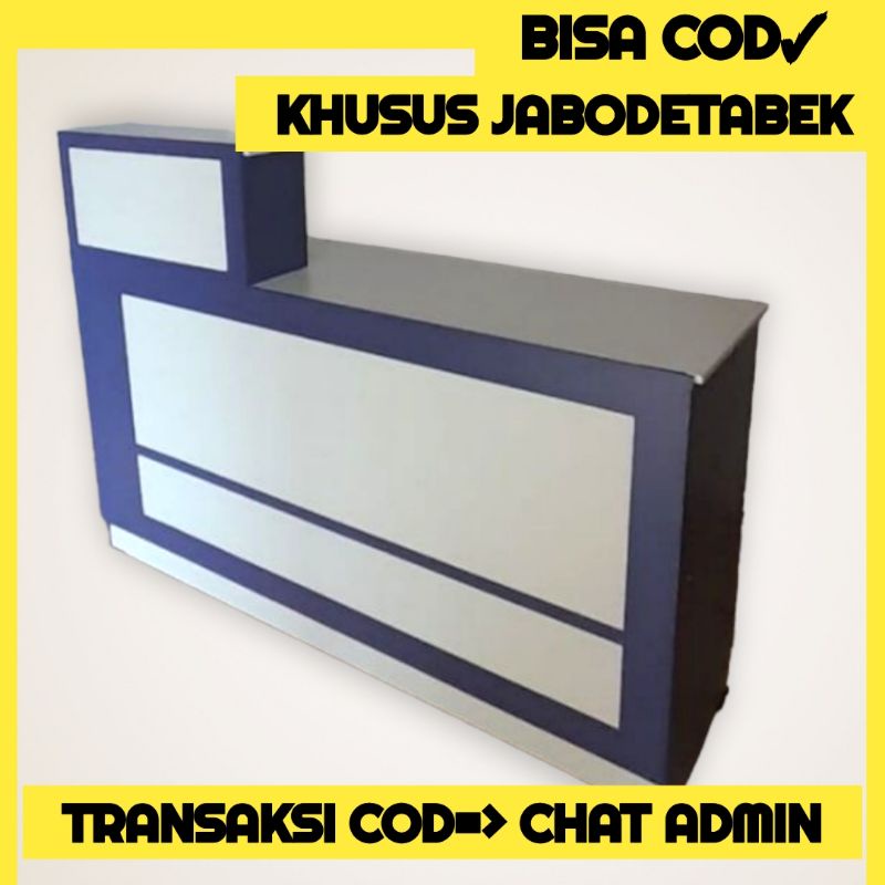 Jual MEJA KASIR /MEJA LAUNDRY UNGU TUA+ PUTIH / MEJA RESEPSIONIS ...