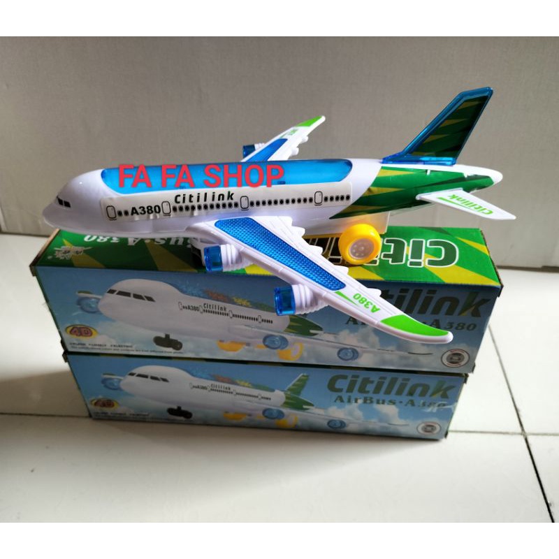 Jual MAINAN REPLIKA PESAWAT TERBANG / PESAWAT CITILINK A380 AIR BUS / MAINAN PESAWAT / MAINAN ...