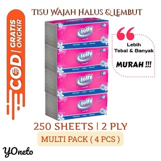 Jual Tisu Wajah Jolly 250 Sheets 2ply Multi Pack (4 Pcs) | Shopee Indonesia