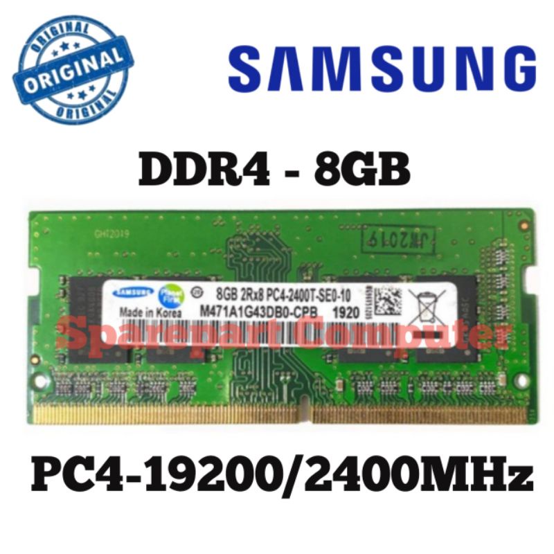 Jual RAM NB DDR4 8GB PC4-2400 MHz 19200 RAM SODIMM LAPTOP/NOTEBOOK SAMSUNG | Shopee Indonesia