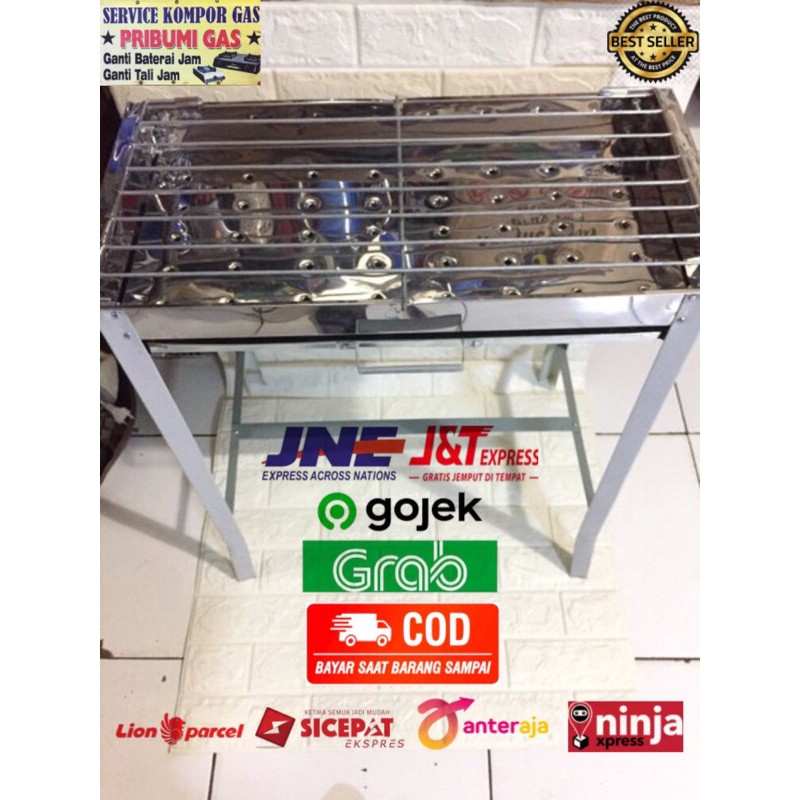Jual Tempat Bakaran Panggangan sate Jumbo Stainless Steel Stand Kaki ...