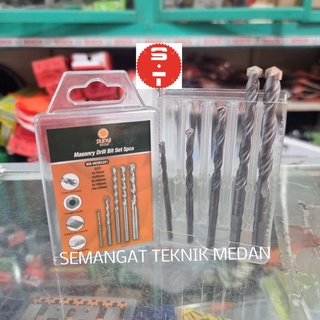 Jual 5pcs MATA BOR BETON DINDING SET MASONRY DRILL BITS 4 - 10 mm IKURA ...