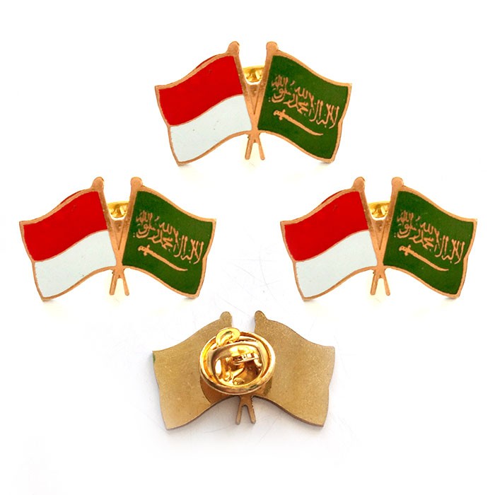 Jual Cross Flag Pin Indonesia Arab Saudi - Pin Bendera Persahabatan ...