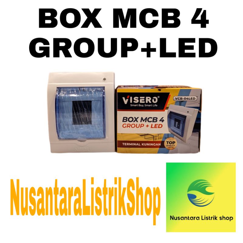 Jual Mcb Box 4 Group + Led Visero VCB-04LED Original | Shopee Indonesia