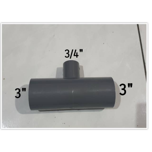 Reducer Tee 3" x 3/4"/ Tee Reducer/ Tee sok pvc 3" x 3/4" / Tee 3 x 3/4 ...