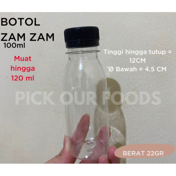 Jual Botol Zam Zam 100 - 120 ml / Botol Plastik Saos / Botol Obat ...