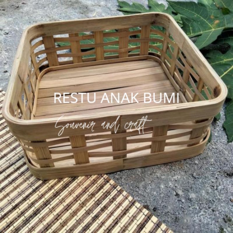 Jual kotak bambu, hantaran, parcel, wadah seserahan, tempat buah ...