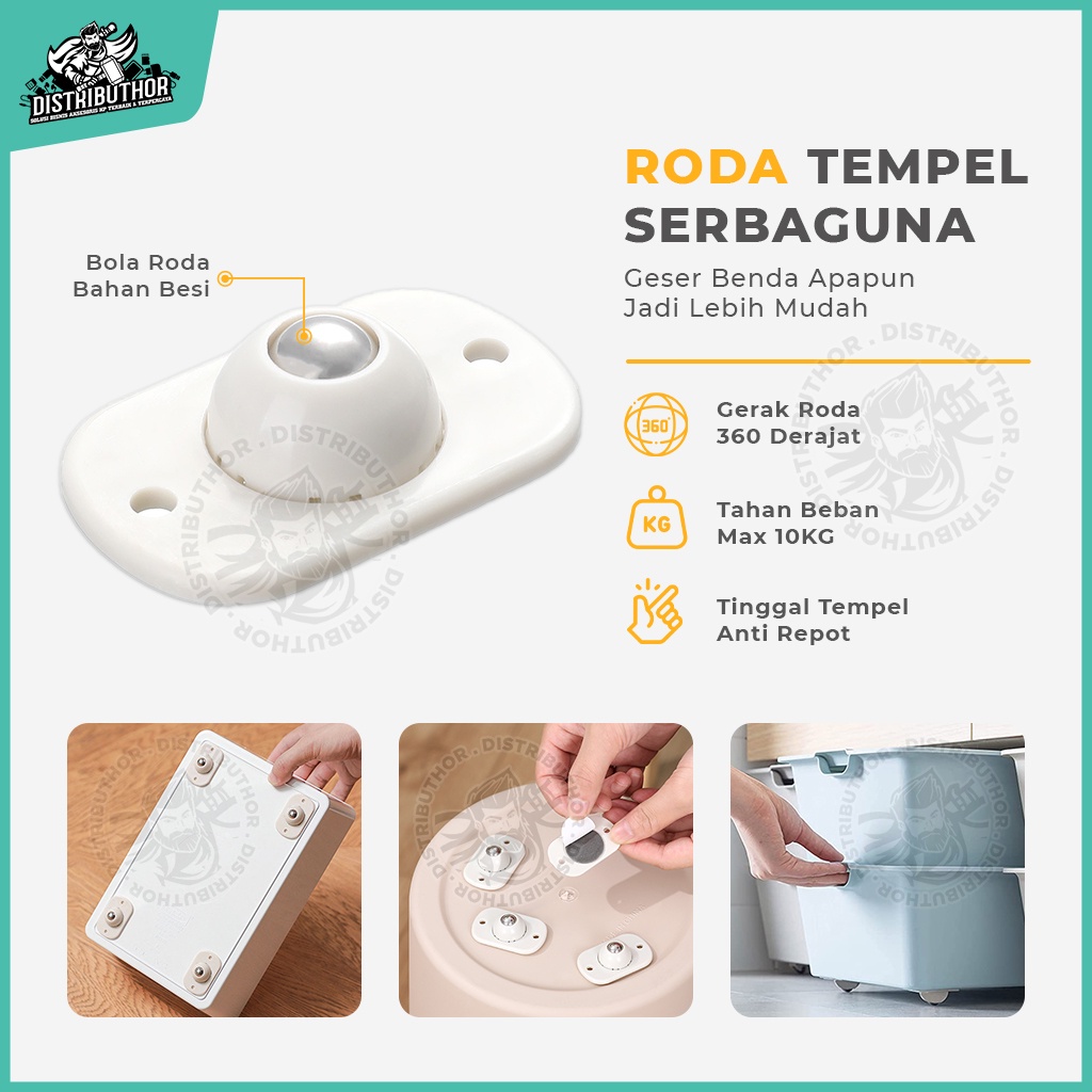 Jual Roda Kecil Multifungsi Roda Tempel Stainless Alat Bantu Pindah ...